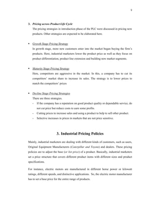 Industrial pricing strategies and policies | PDF