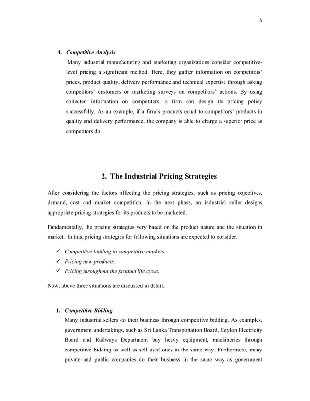 Industrial pricing strategies and policies | PDF | Sales | Business