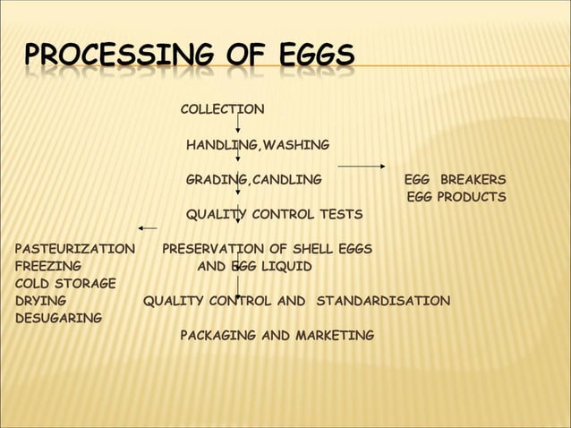 Industrial procesing of eggs | PPT