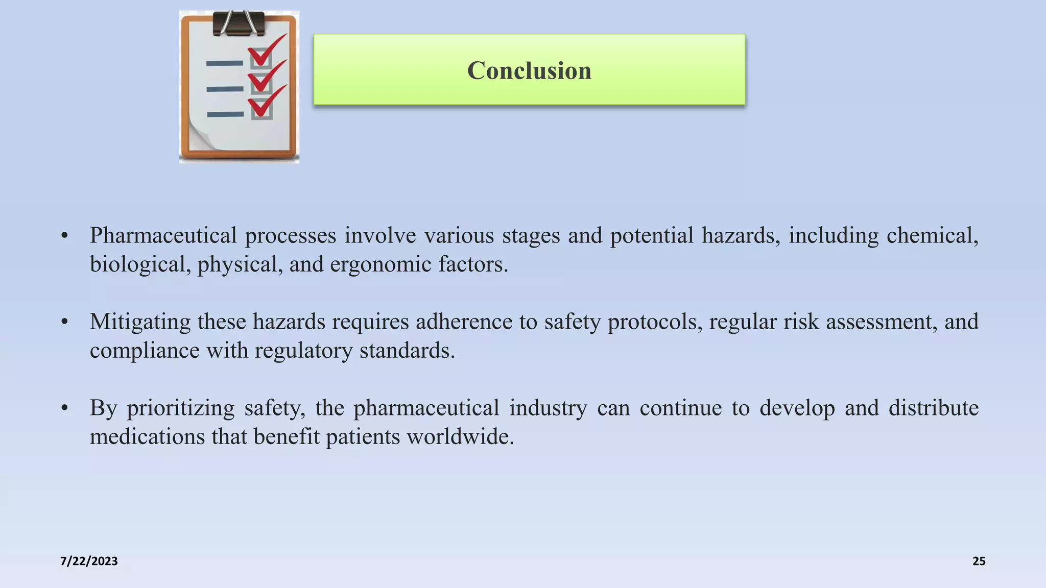 Pharmaceutical Industrial Processes and Potential Hazards.pptx