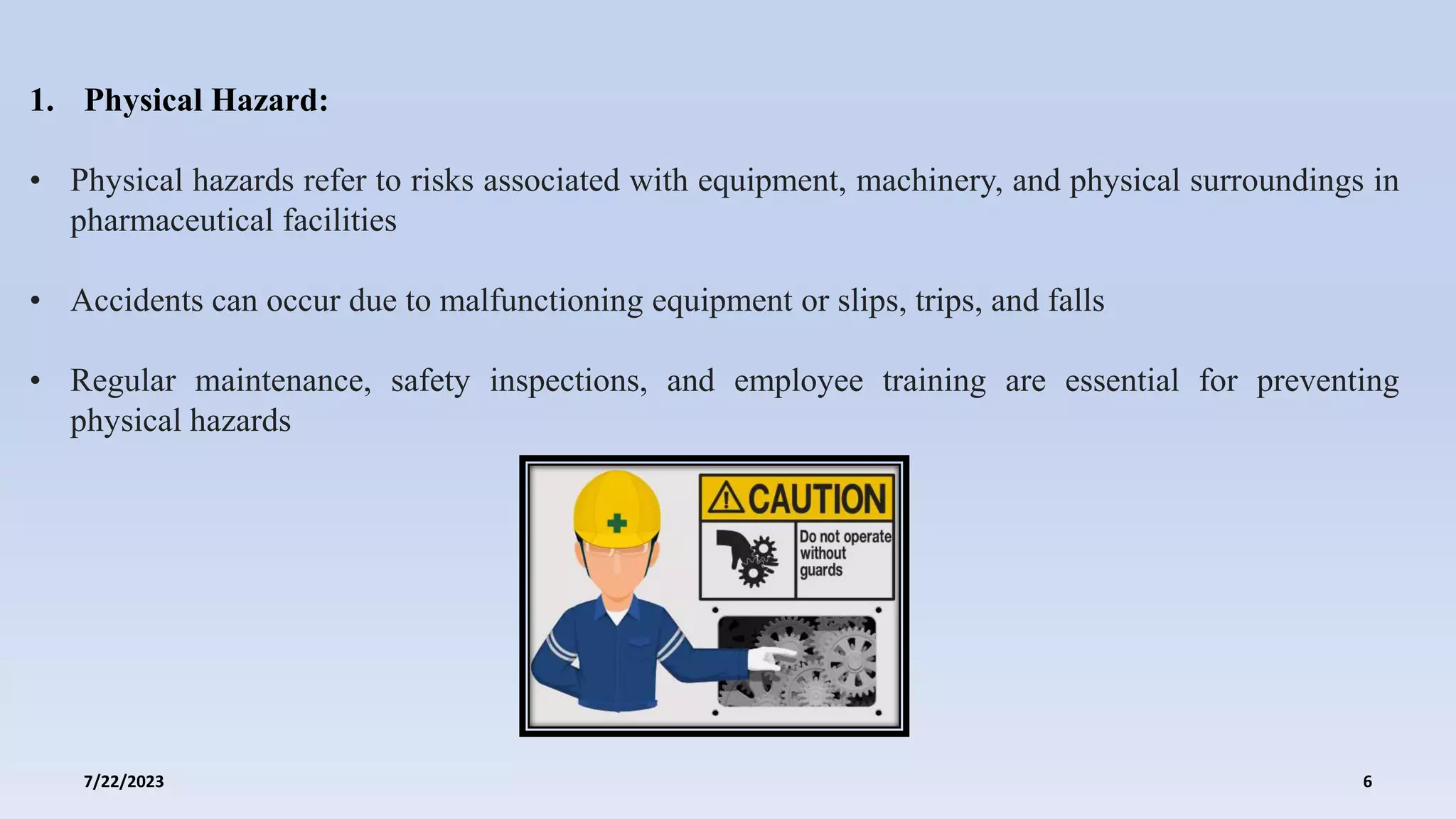 Pharmaceutical Industrial Processes and Potential Hazards.pptx