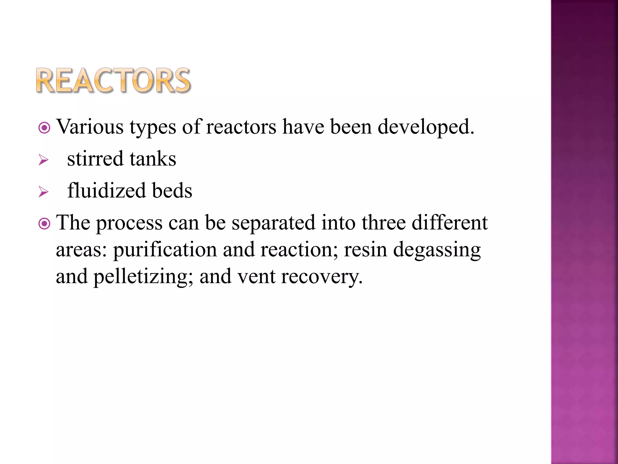 Industrial processes for synthesis of polypropylene | PPTX