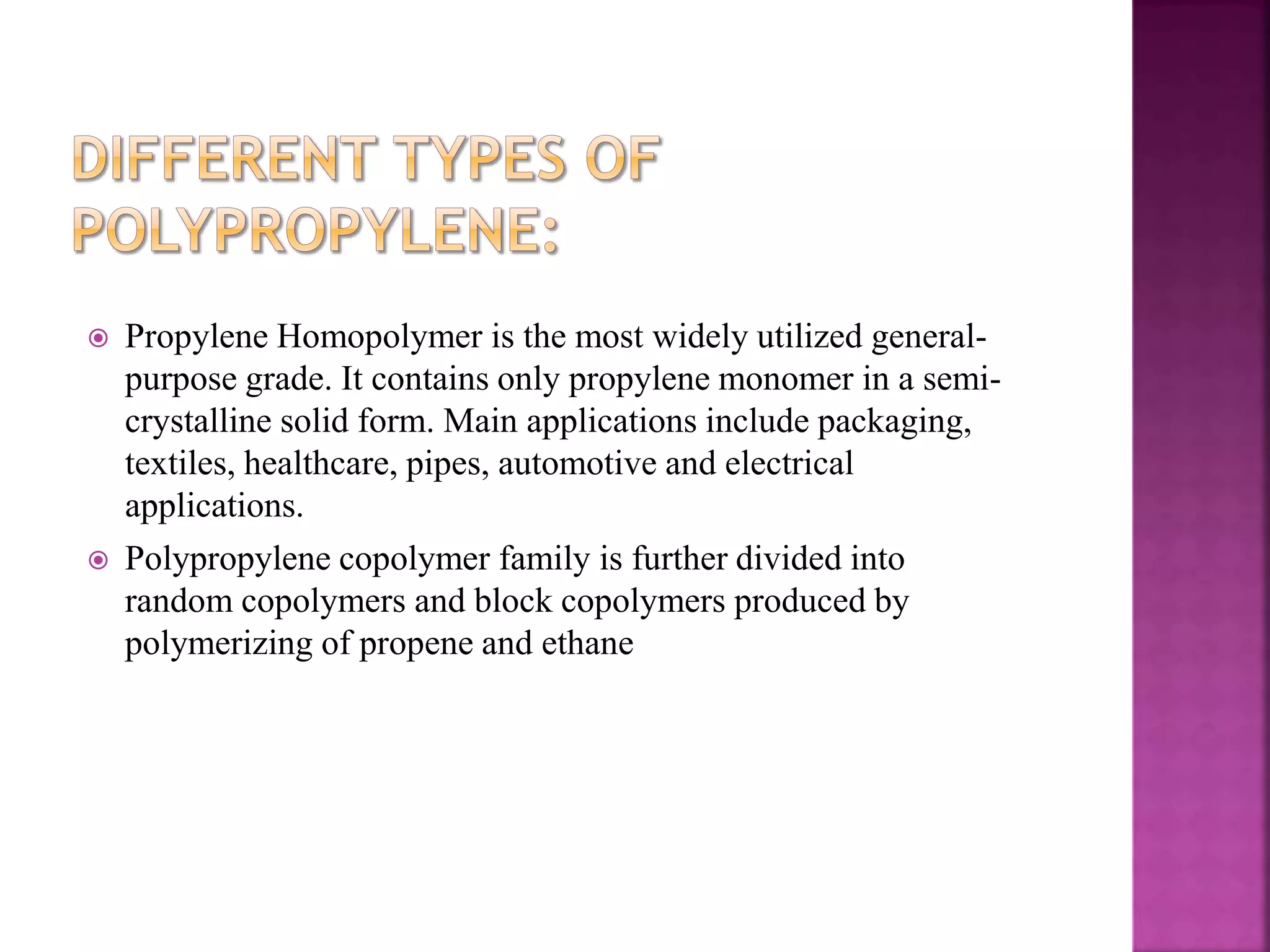 Industrial processes for synthesis of polypropylene | PPTX