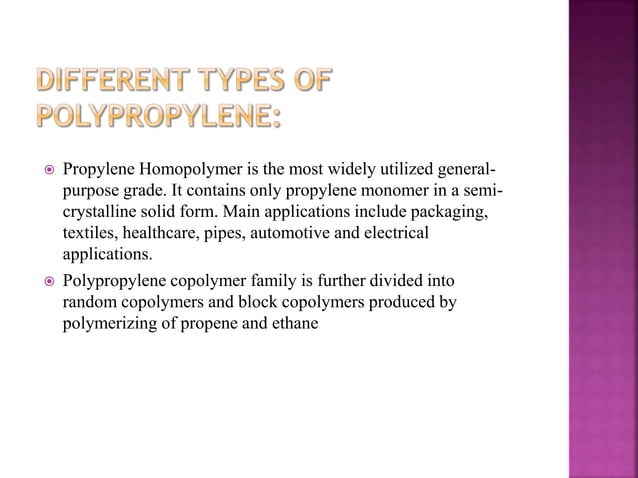 Industrial processes for synthesis of polypropylene | PPTX | Chemistry | Science