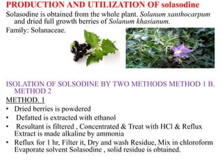 Industrial production of phytoconstituents | PPTX