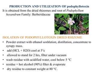 Industrial production of phytoconstituents | PPTX