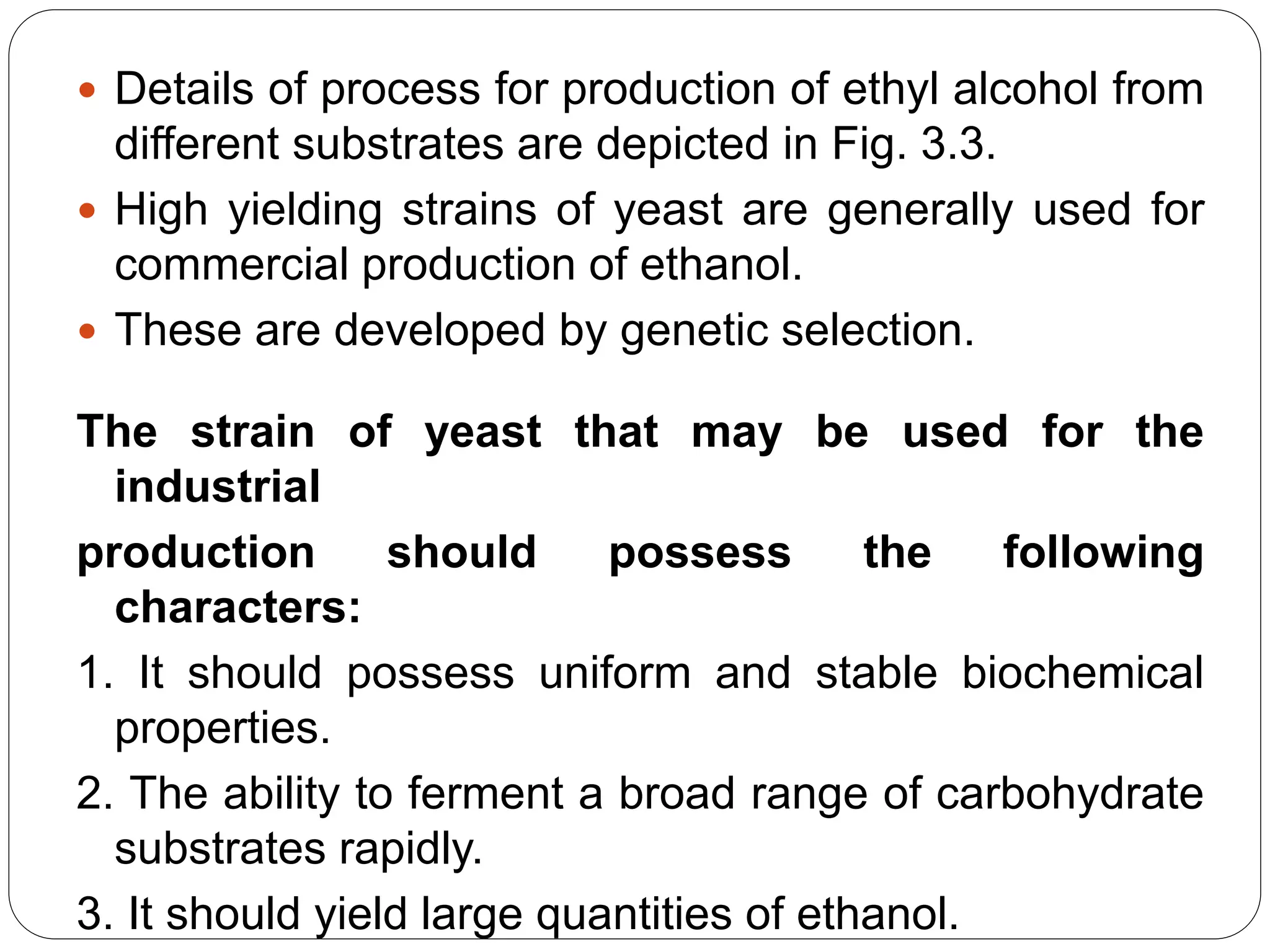 Industrial production of alcohol | PPTX