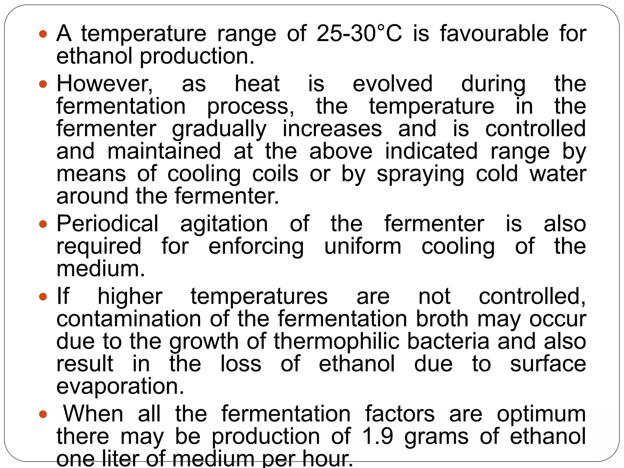 Industrial production of alcohol | PPTX