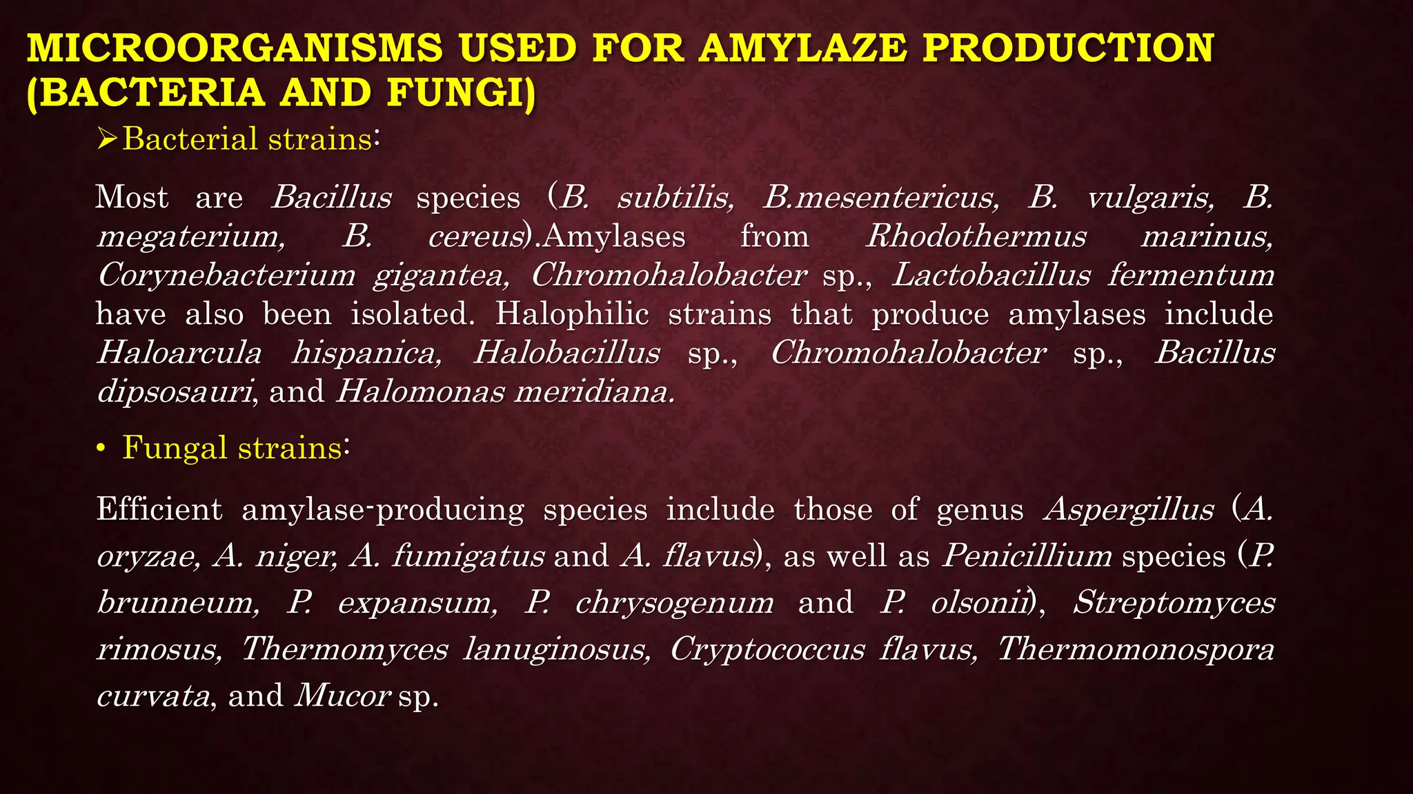 INDUSTRIALY PRODUCED ENZYMES BY MICROORGANISMS .PPTXpptx | PPTX
