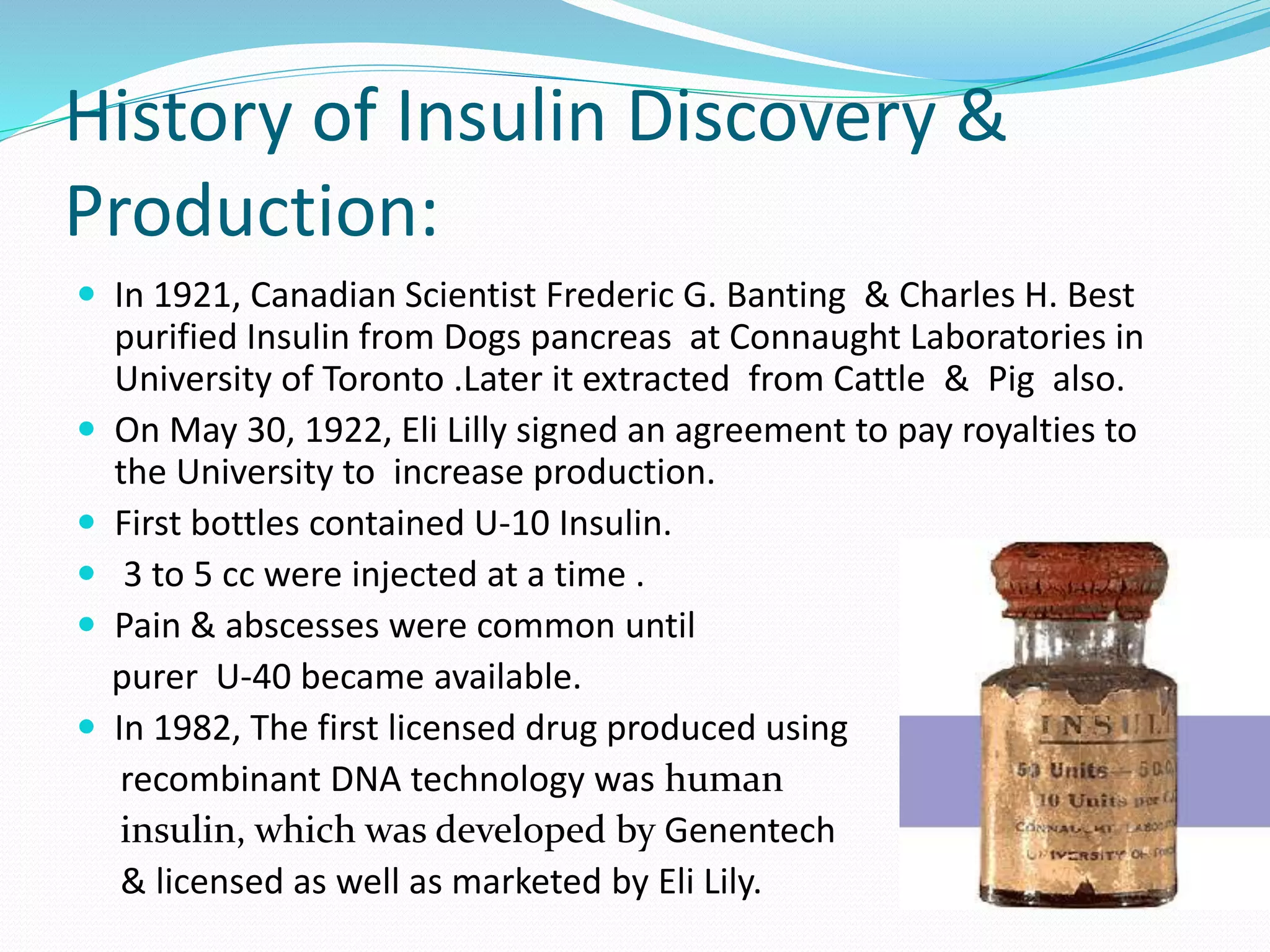 Industrial production of insulin. | PPTX