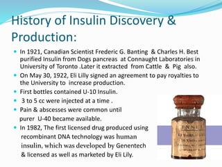 Industrial production of insulin. | PPTX