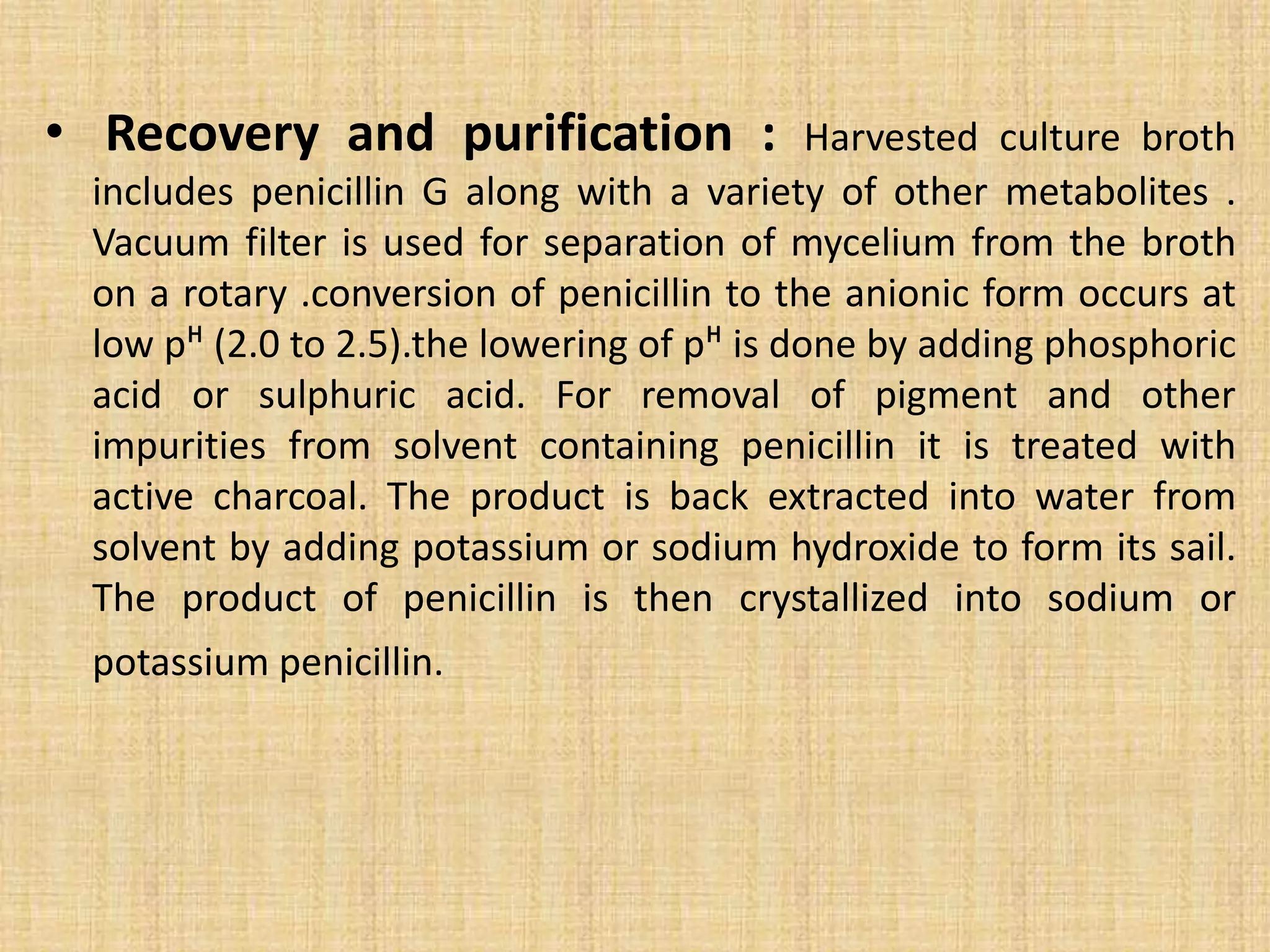 Industrial production of penicillin | PPTX