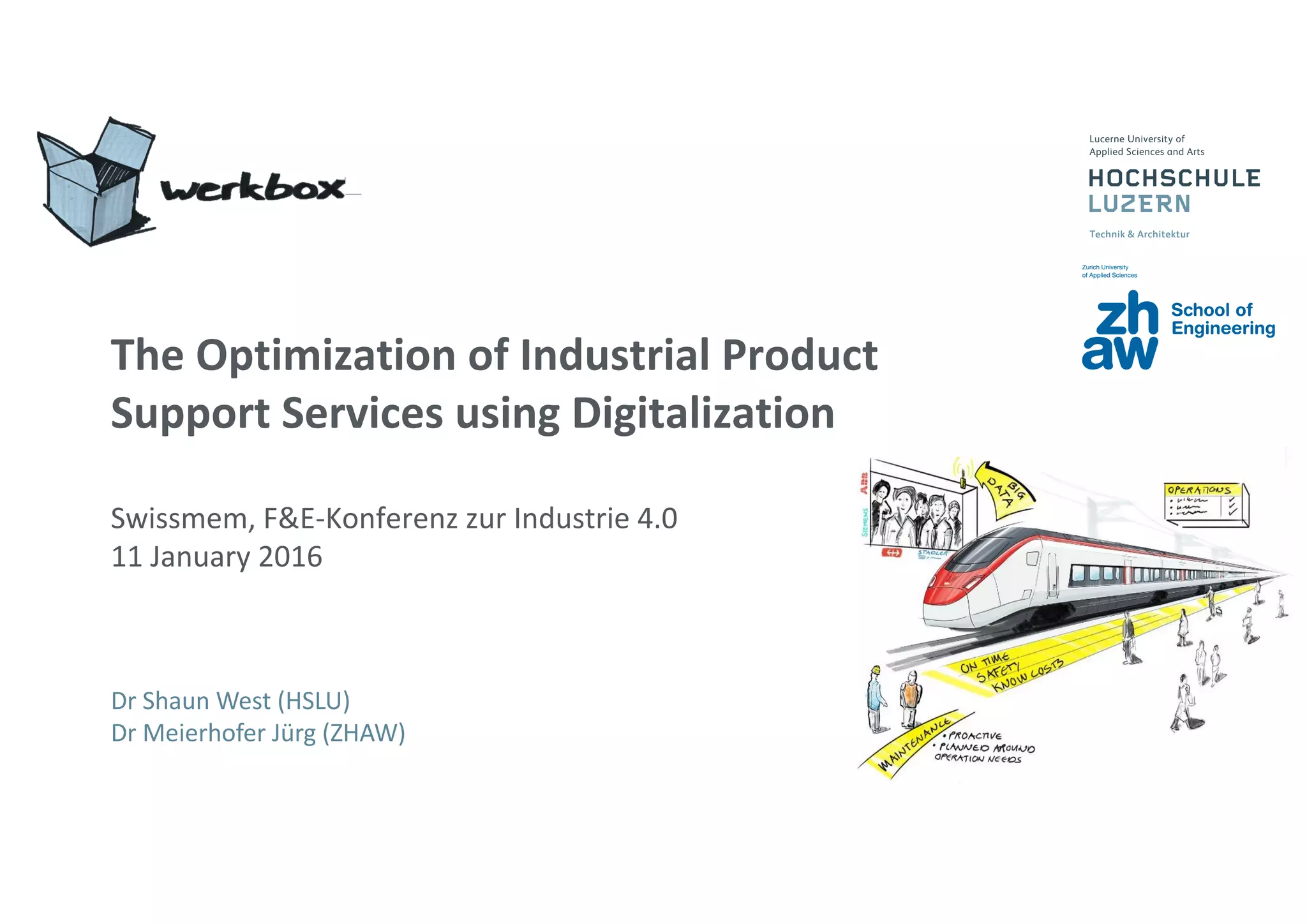 Industrial product support services using digitalization | PDF