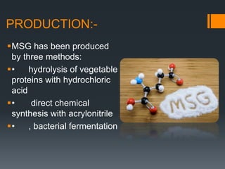 Industrial production of lactic acid & monosodium glutamate | PPTX