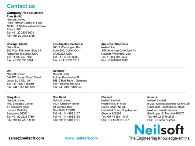 Industrial Projects at Neilsoft | PPT