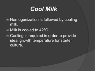 Industrial Preparation of Yogurt | PPTX