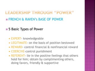 Industrial Psychology: Leadership Theories | PPTX