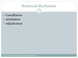 Industrial relation and dispute redressal mechanism in india | PPTX