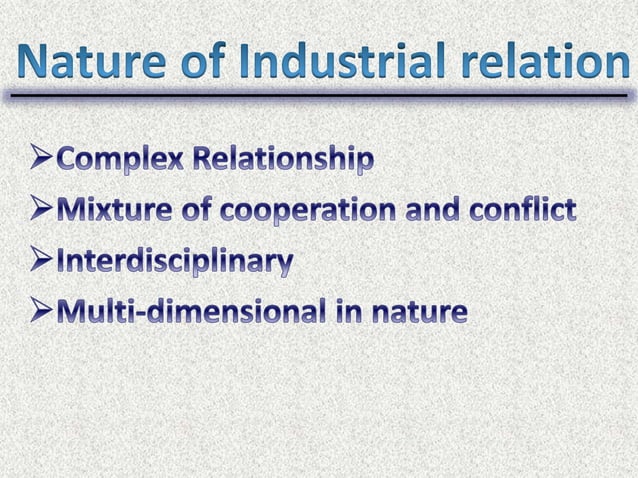 Industrial relation and employee relation | PPTX
