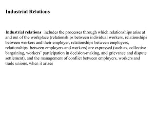 Industrial relations | PPT