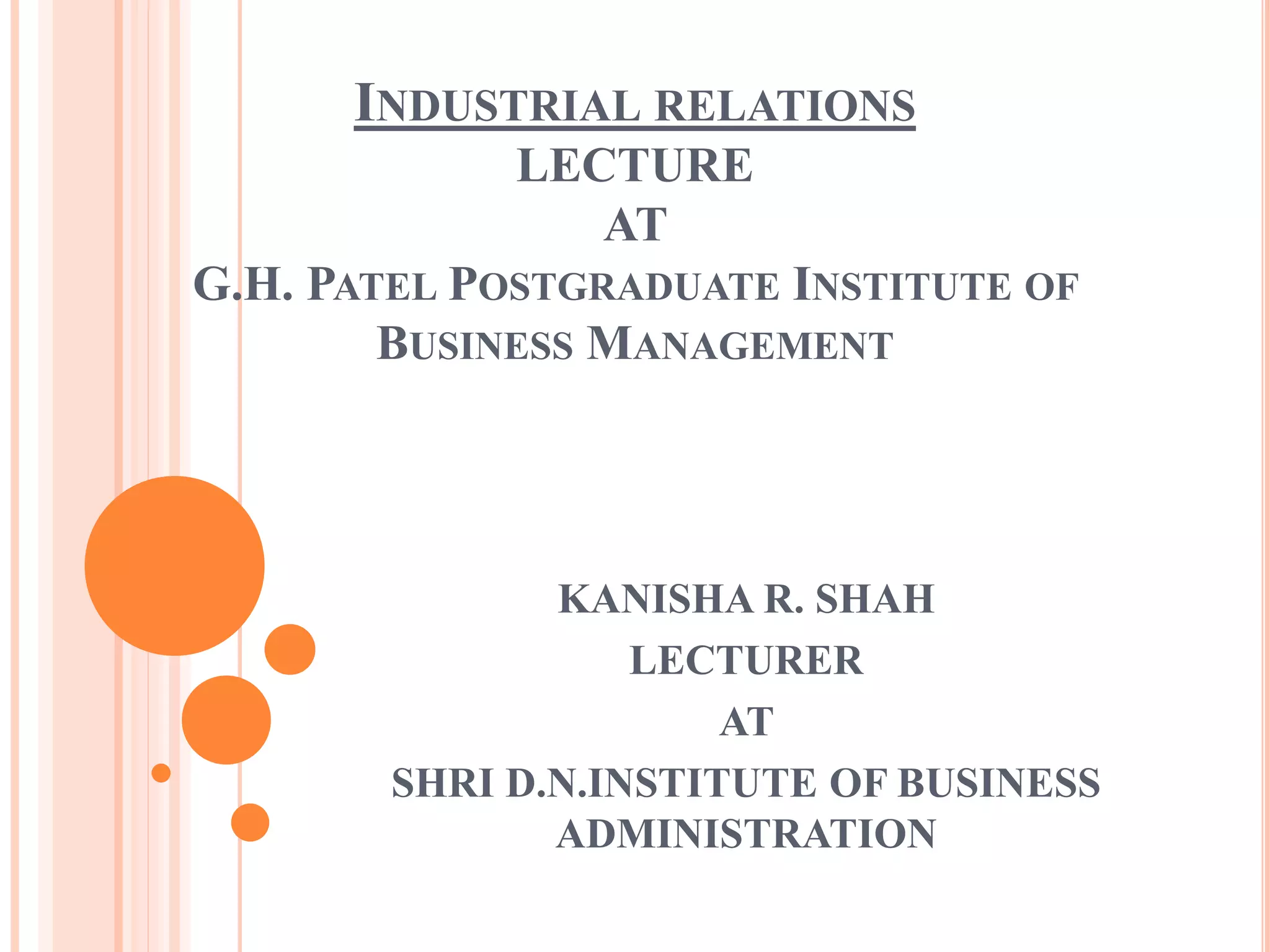Industrial relations.pptx mba | PPTX