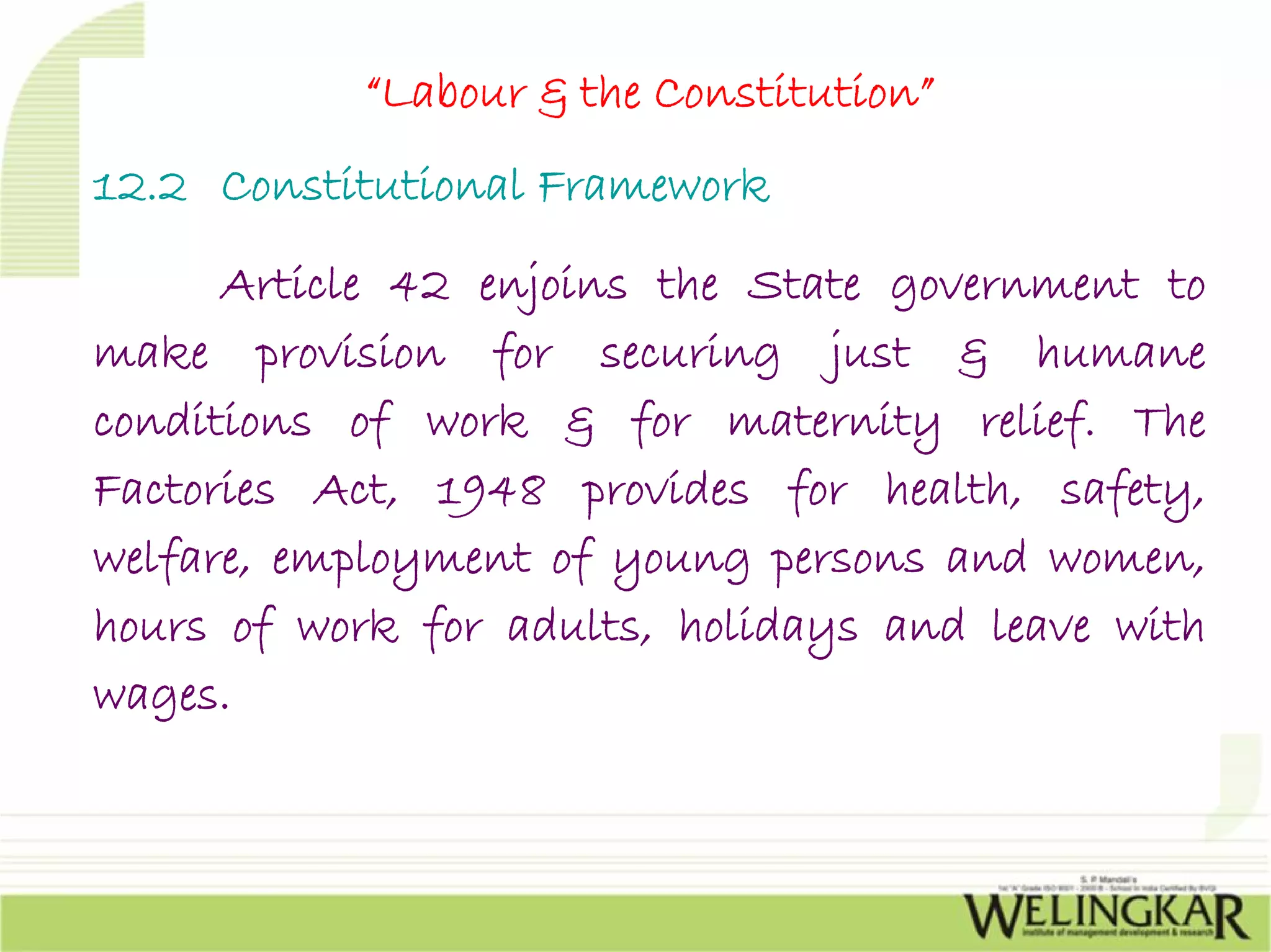 Labor & Constitution | PPT