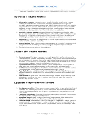 INDUSTRIAL RELATIONS | PDF