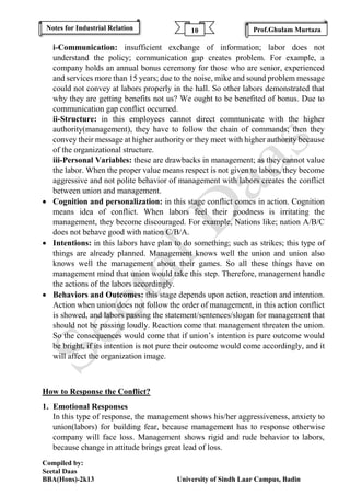 Industrial Relations notes | PDF