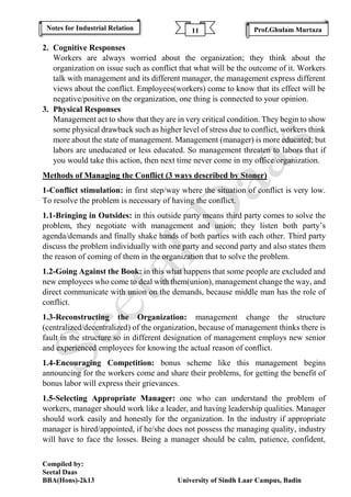 Industrial Relations notes | PDF