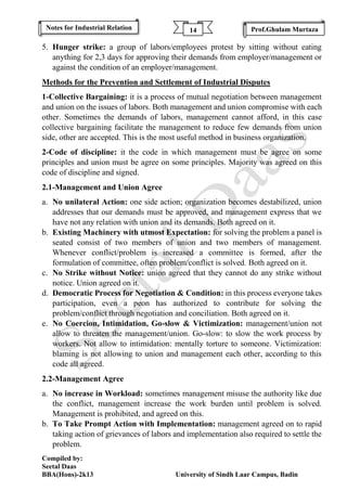 Industrial Relations notes | PDF