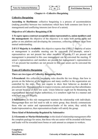 Industrial Relations notes | PDF