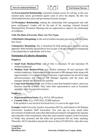 Industrial Relations notes | PDF