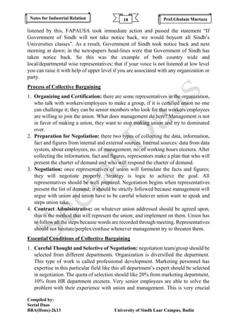 Industrial Relations notes | PDF