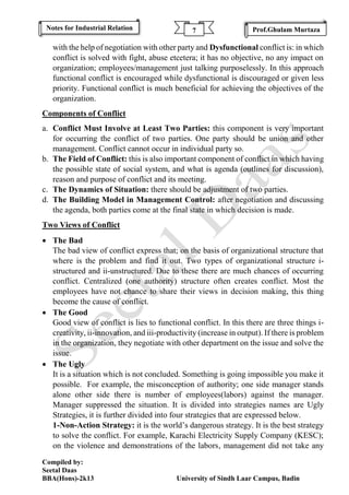 Industrial Relations notes | PDF