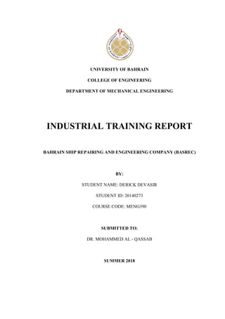 Industrial Report on BASREC | PDF