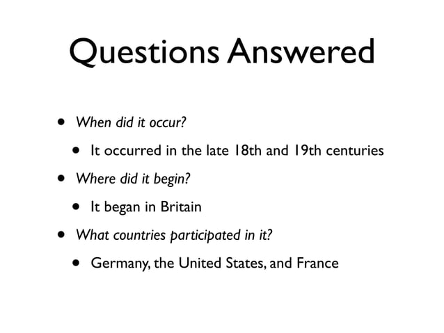 Industrial Revolution | KEY | Business and Finance