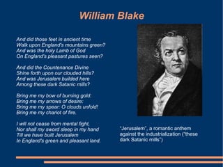Industrial Revolution and Literature 2 | PPT