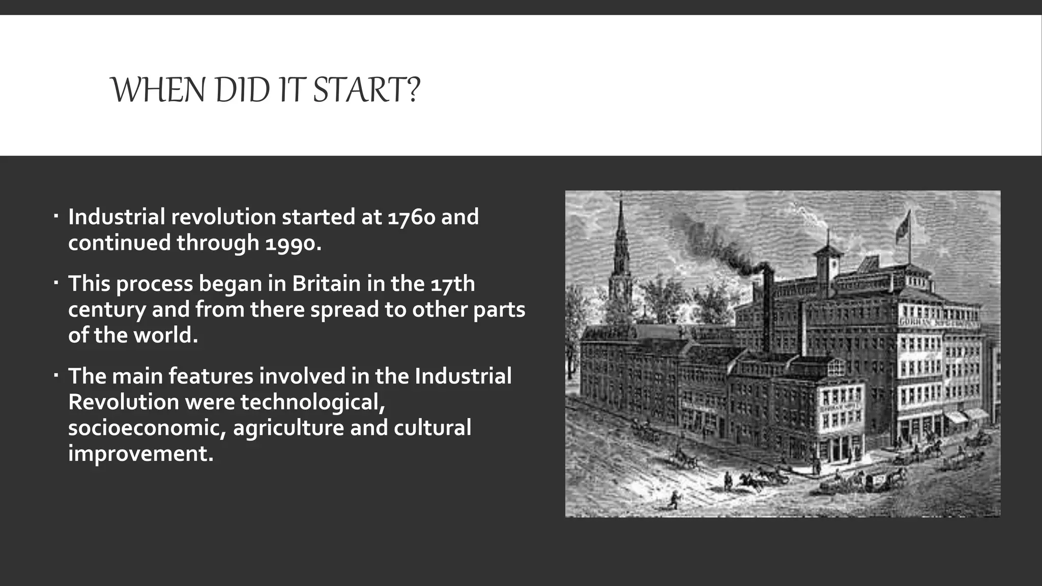 Industrial revolution 1760 - 1990 | PPTX