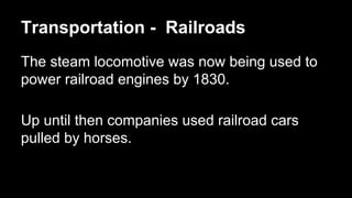 Industrial Revolution Transportation Timeline