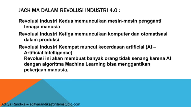 Revolusi Industri 4.0 (ID) | PPTX | Technology Industry | Industries