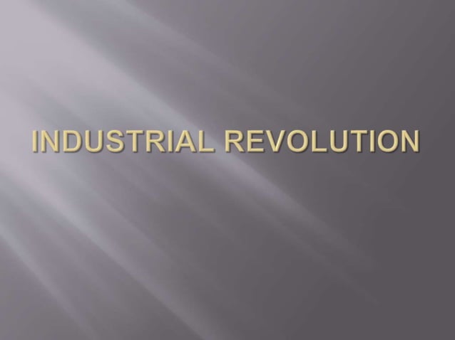 Industrial revolution 5 | PPTX
