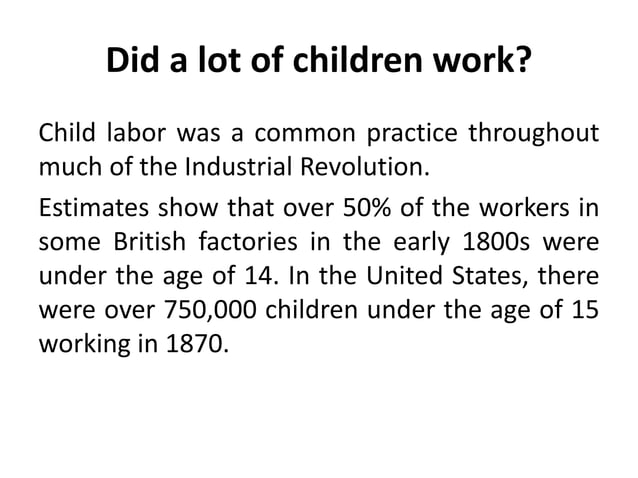 Industrial Revolution Child Labor.pptx | Parenting Children Aged 4-11 ...