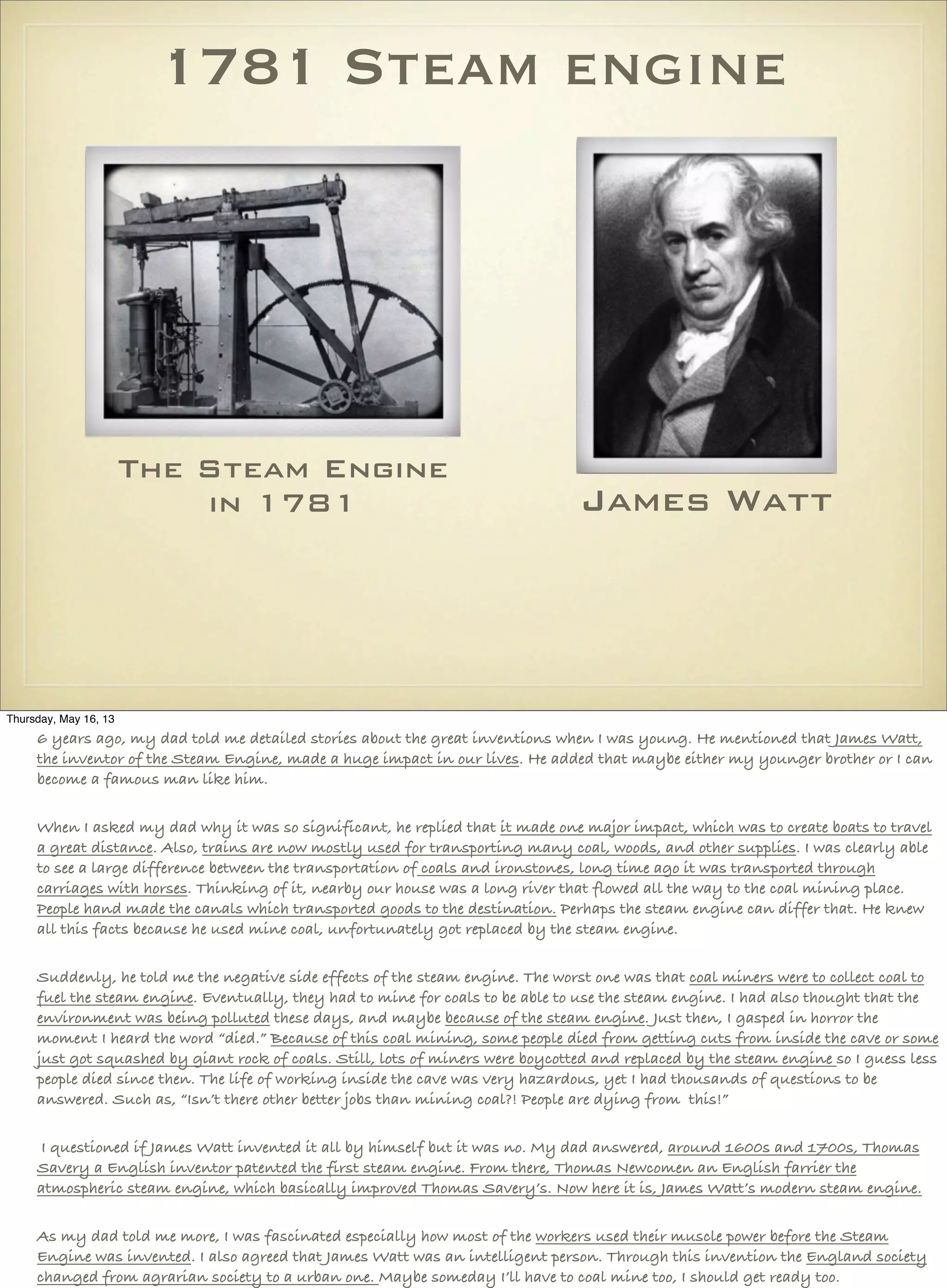 Industrial revolution diary | PDF