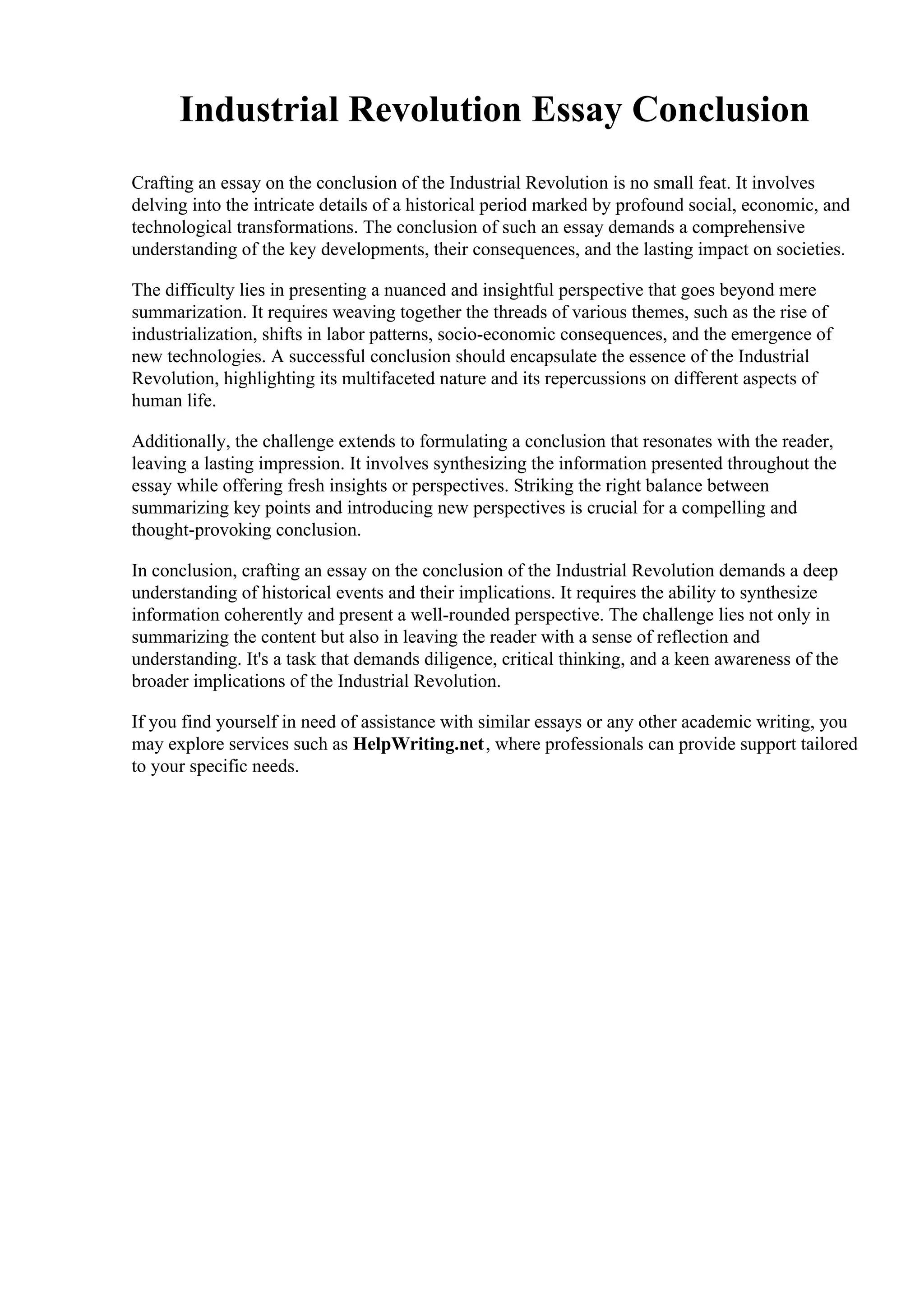 Industrial Revolution Essay Conclusion.pdf