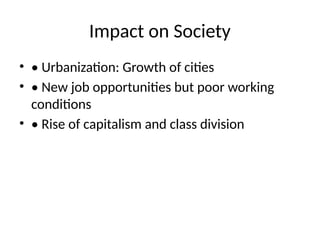 A powerpoint presentation on Industrial Revolution on global level | PPTX