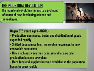 Industrial revolution impacts on human settlements | PPTX