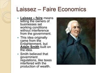 Laissez Faire Industrial Revolution
