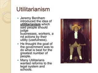 Utilitarianism Industrial Revolution