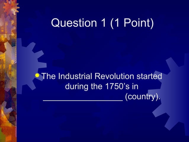 Industrial revolution review | PPT