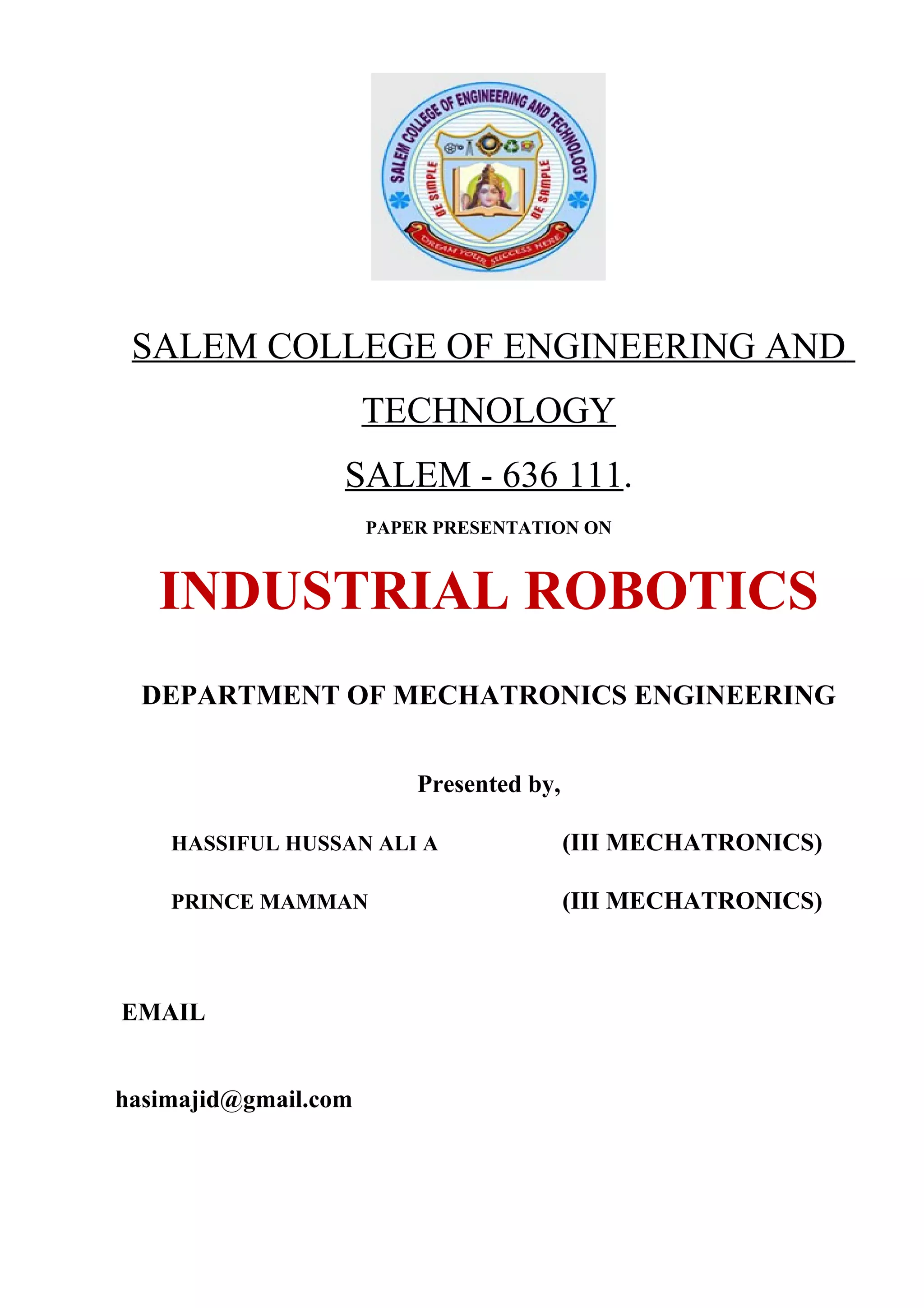 Industrial robotics | DOC